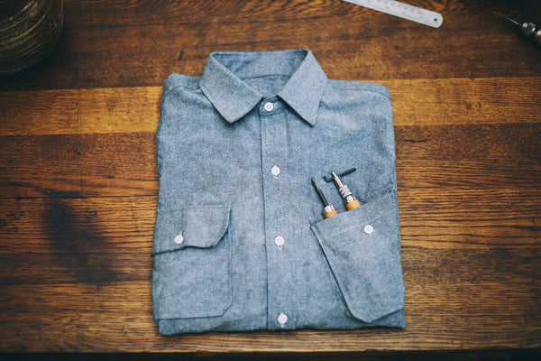 Chambray Workshirt - Blue - Arcane Supply Co.